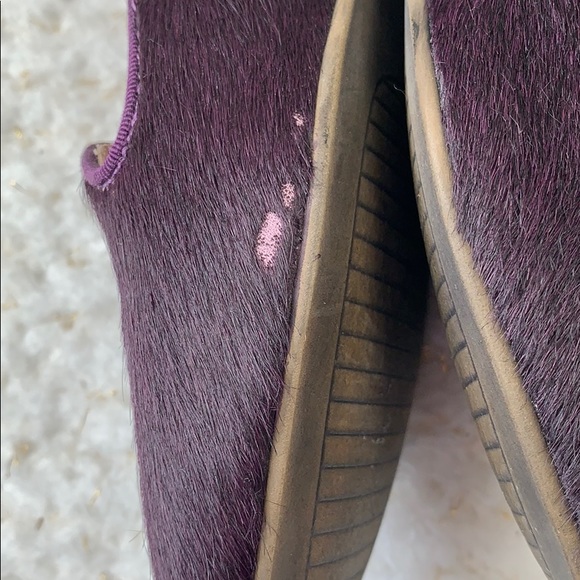 Lillybee | Shoes | Lillybee Dark Purple Calf Hair Flat Loafers 37 ...